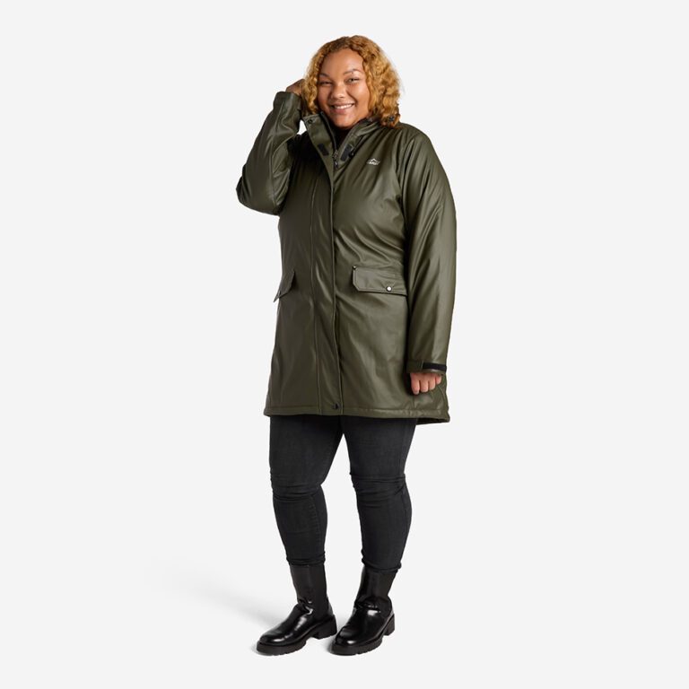 Fodrad regnjacka med teddyfoder I Stora storlekar I Tuxer.se